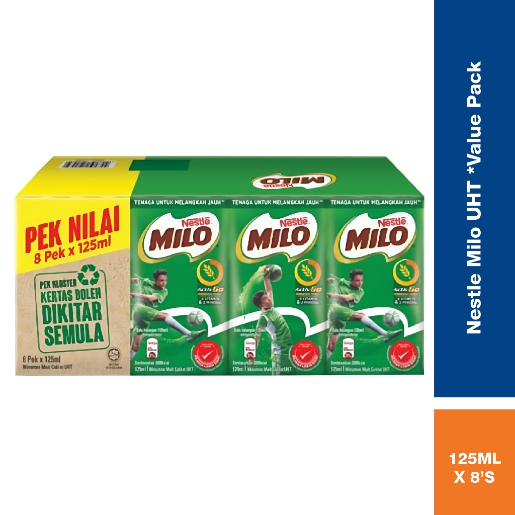 Milo UHT 125ML X 8 (Ready To Drink) | Shopee Malaysia