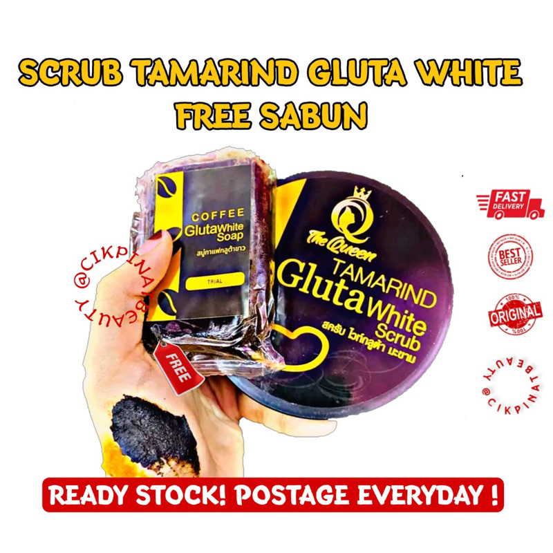 SCRUB TAMARIND GLUTA WHITE FREE SABUN KOPI | SCRUB TAMARIND ORIGINAL ...