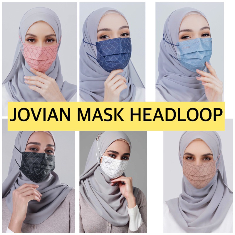 Jovian | 3Ply Monogram Mask HEADLOOP ( 1 piece ) | Shopee Malaysia
