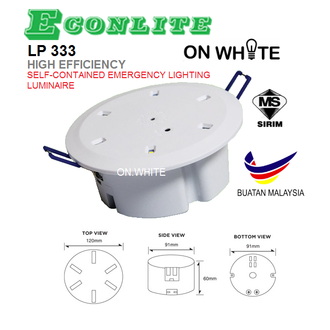 ECONLITE LED emergency light LP 333 HIGH EFFICIENCY SELF-CONTAINED ...