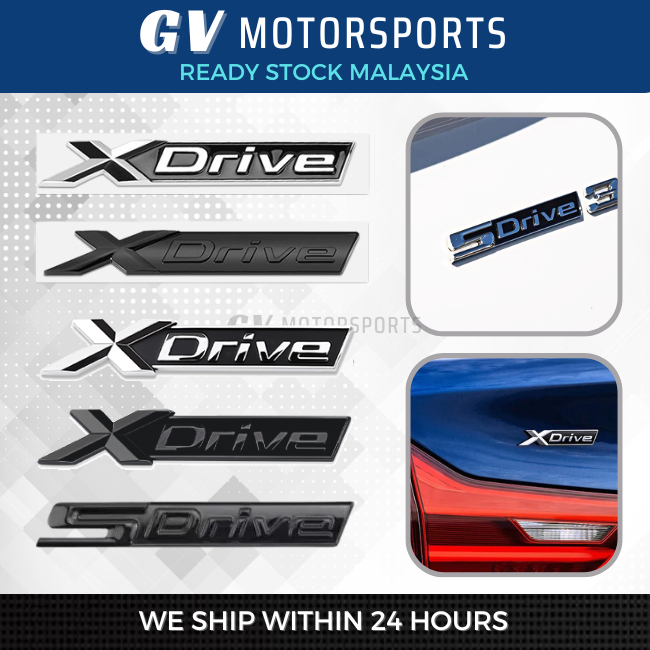 READY STOCK BMW Xdrive Sdrive Emblem logo Car Rear Trunk Decal Badge ...
