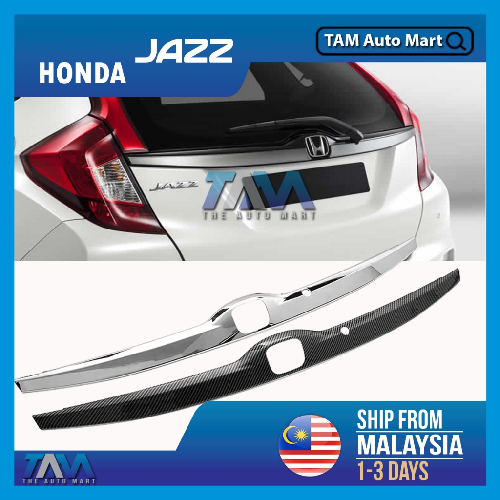 Honda Jazz Fit GK5 2014-2025 Rear Carbon Chrome Bar Rear Trunk Garnish ...