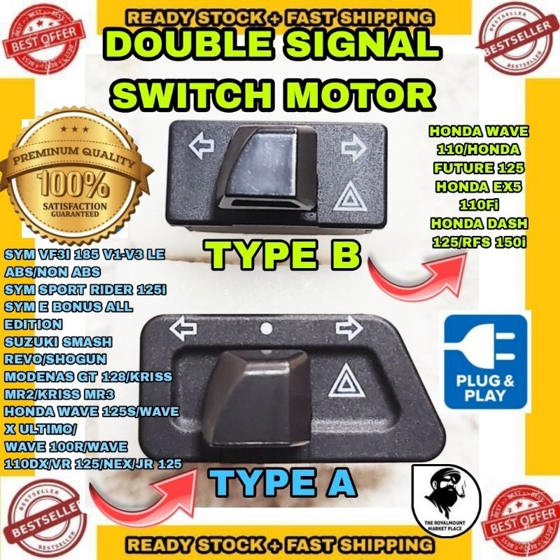 𝗗𝗢𝗨𝗕𝗟𝗘 𝗦𝗜𝗚𝗡𝗔𝗟 𝗠𝗢𝗧𝗢𝗥 MODENAS MR2 MR3 WAVE 110DX RFS150i SUZUKI SYM 185 ...