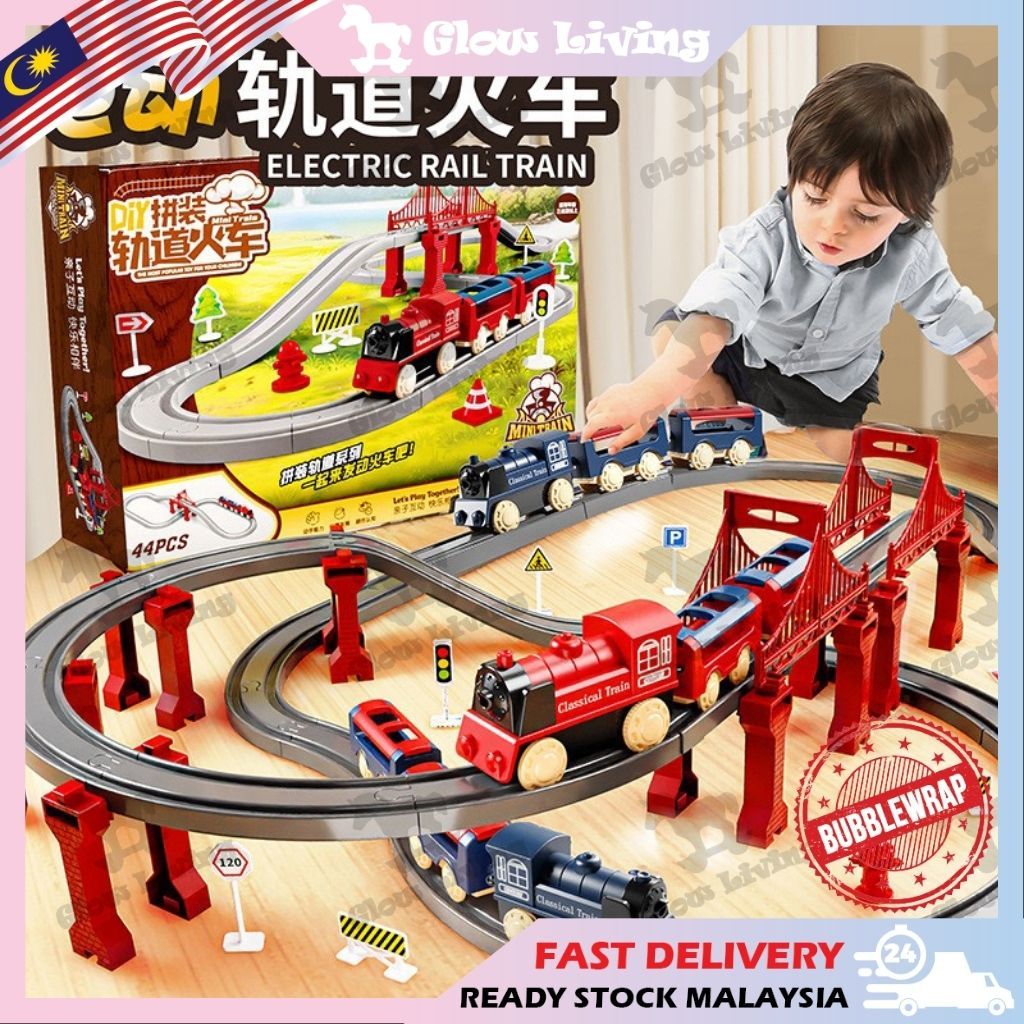 Electric High-Speed Train Small Train with Track Boy's Bullet Train ...