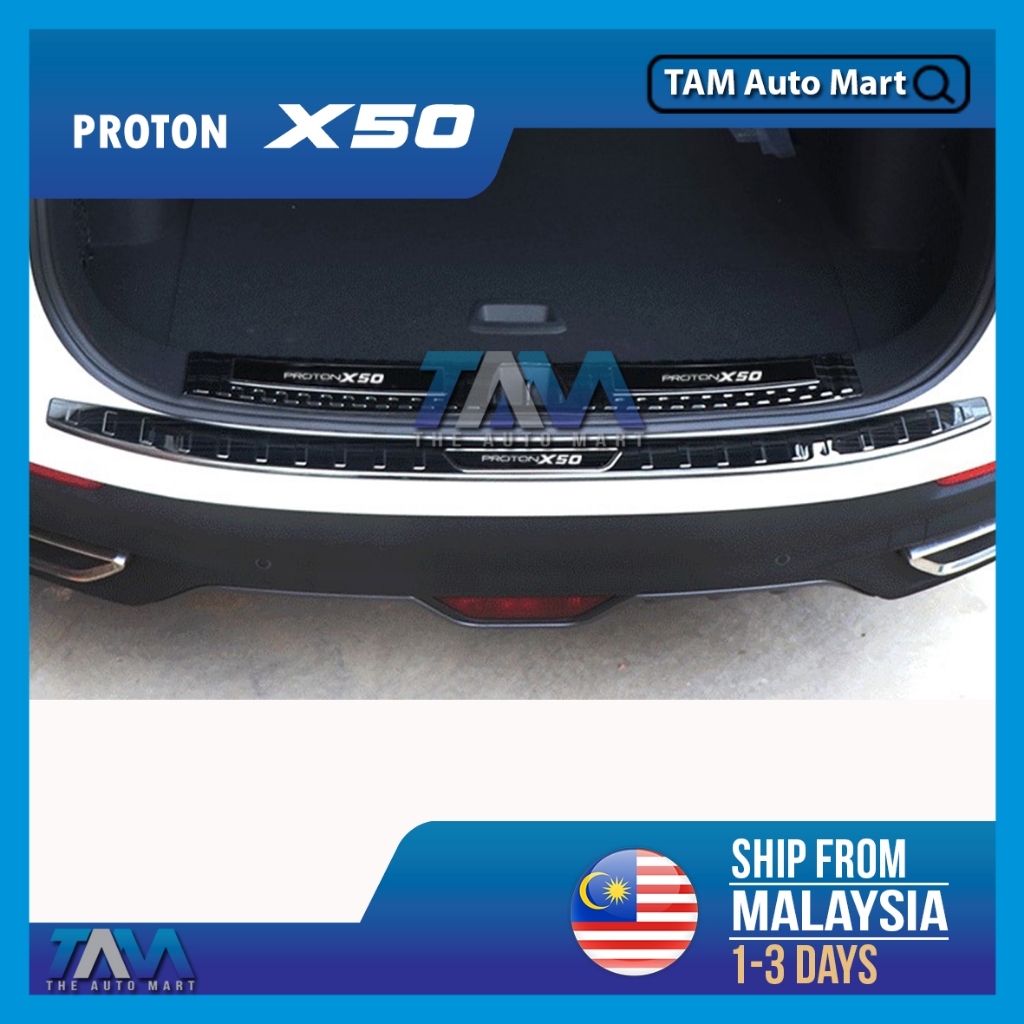 Proton X50 Rear Bumper Protector Out In Bonnet Protector Guard Black ...