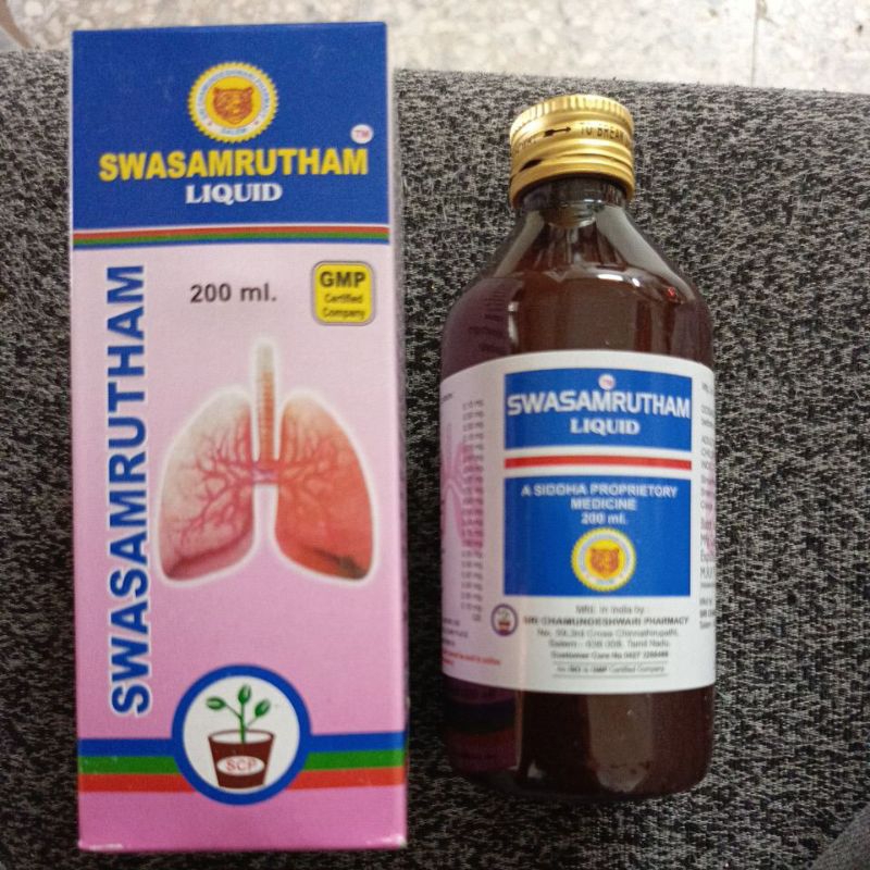 swasamrutham liquid 200 ml. asama sinus bronchitis cold flu | Shopee ...