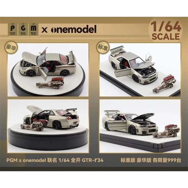 PGM 1/64 Nissan Skyline R34 GT-R Z-Tune Millennium Jade Premium (Round ...