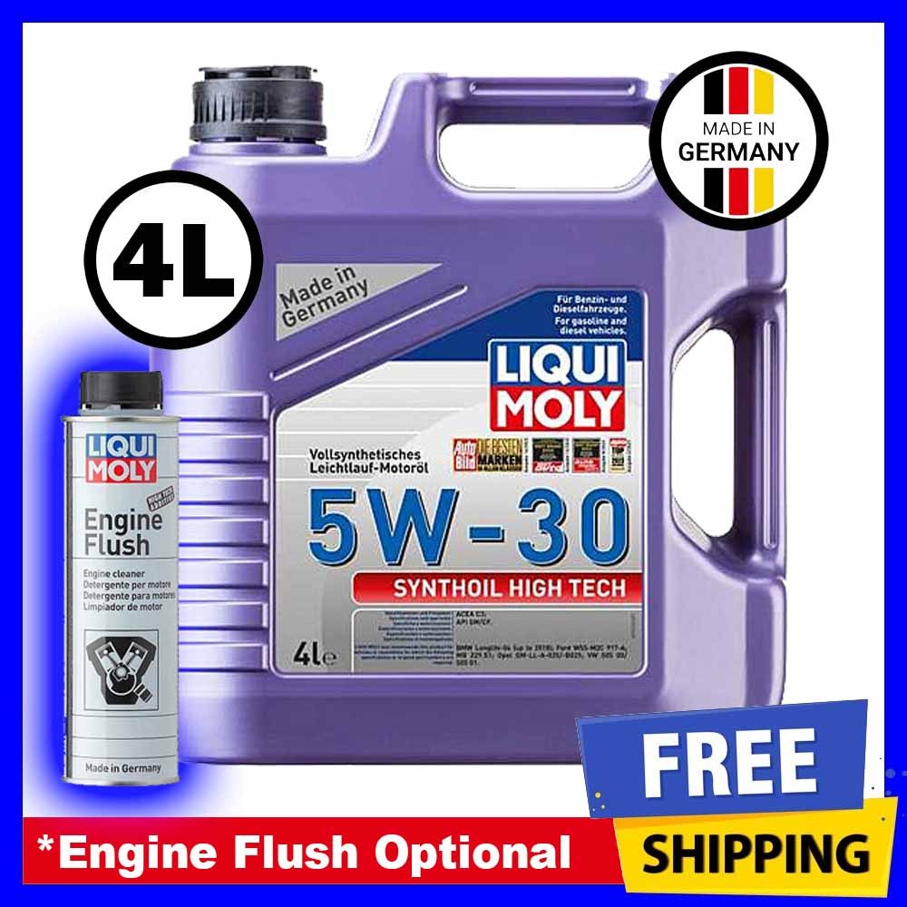 Liqui Moly Synthoil High Tech 5W-30 Engine Oil (5W30 4L or 1Lx4)+Engine ...