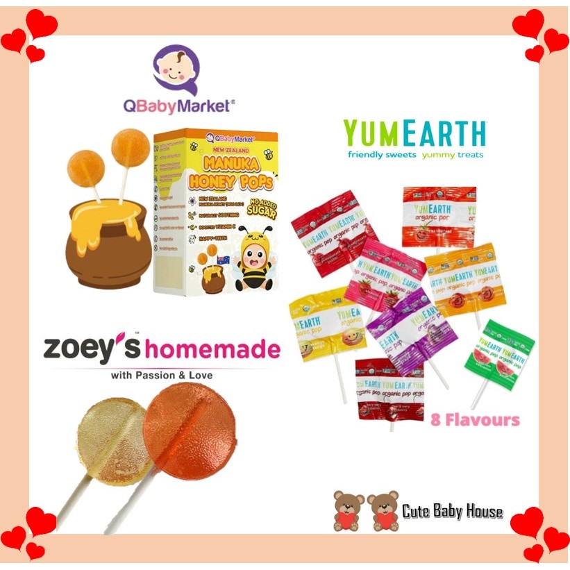 YumEarth Organic Pops Fruits Flavors/ Q Baby Market New Zealand Manuka ...