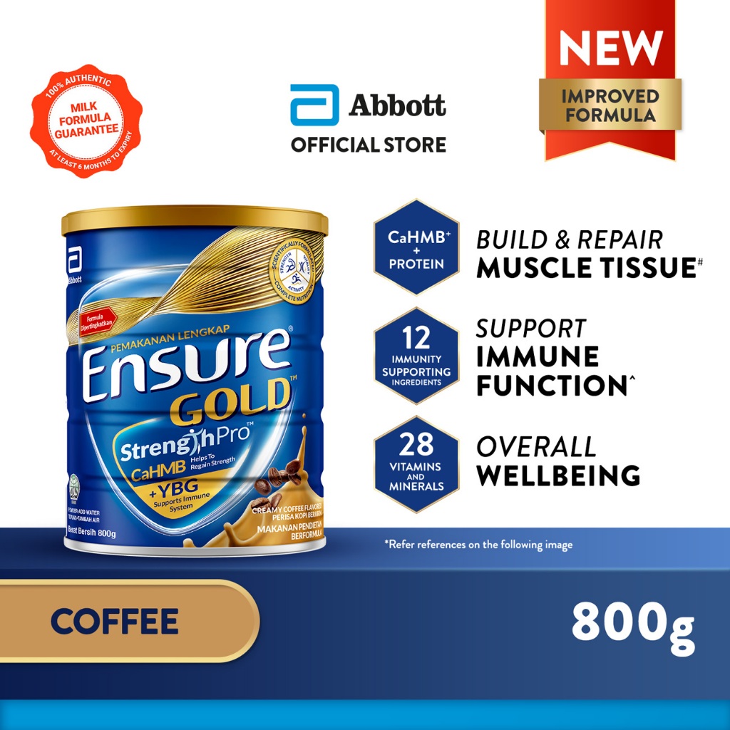 Ensure Gold Adult Complete Nutrition - Coffee Tin (800g) [Exp 05 Jan ...