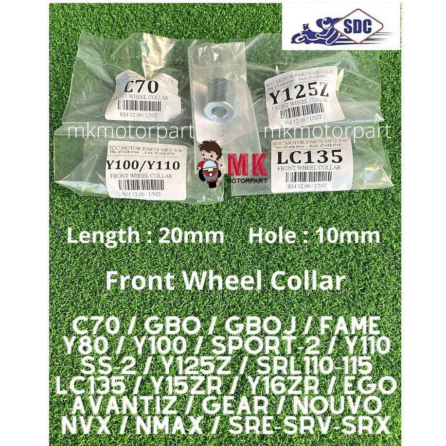 FRONT WHEEL COLLAR C70 GBO Fame Y80 Y100 Y110 Y125 SRL LC135 Y15zR Y16zR SRE SRV SRX Nouvo EGO ...