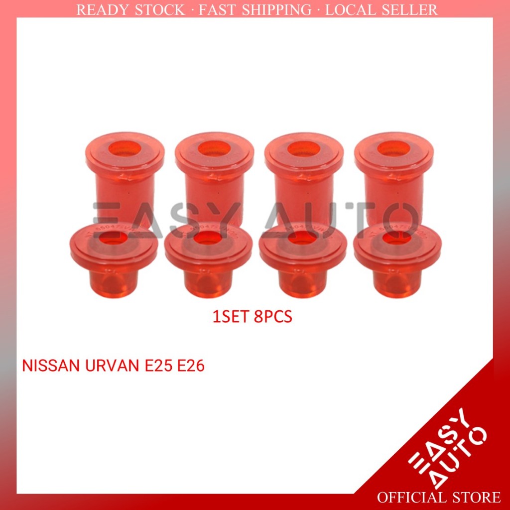 1SET 8 PIECES !! NISSAN URVAN E25 E26 - SILICONE REAR LEAF SPRING BUSH ...