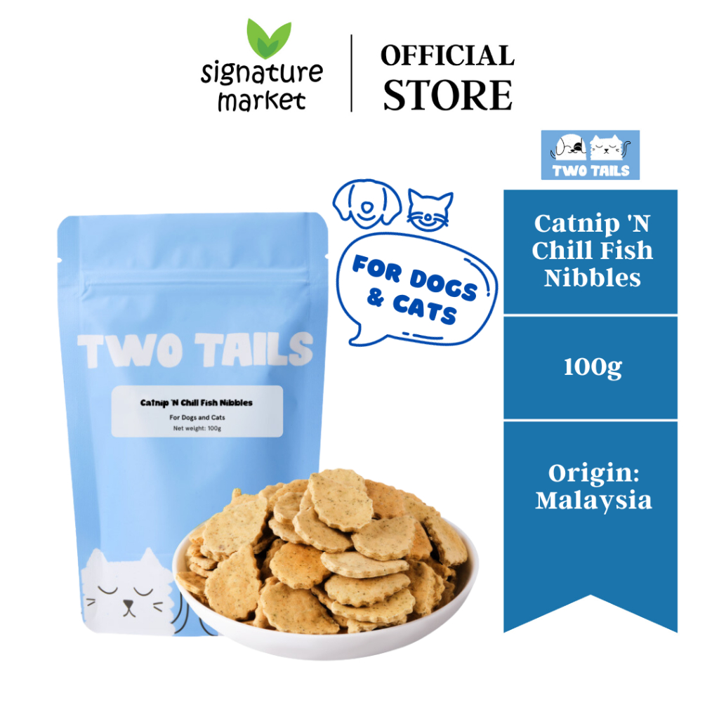 Signature Market Two Tails Catnip 'N Chill Fish Nibbles (For Dogs ...