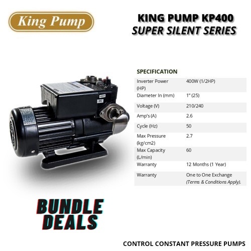 KING PUMP KP400 / KP600 / KP800 Control Constant Pressure Pumps KP Series Tangki Pam Air water ...