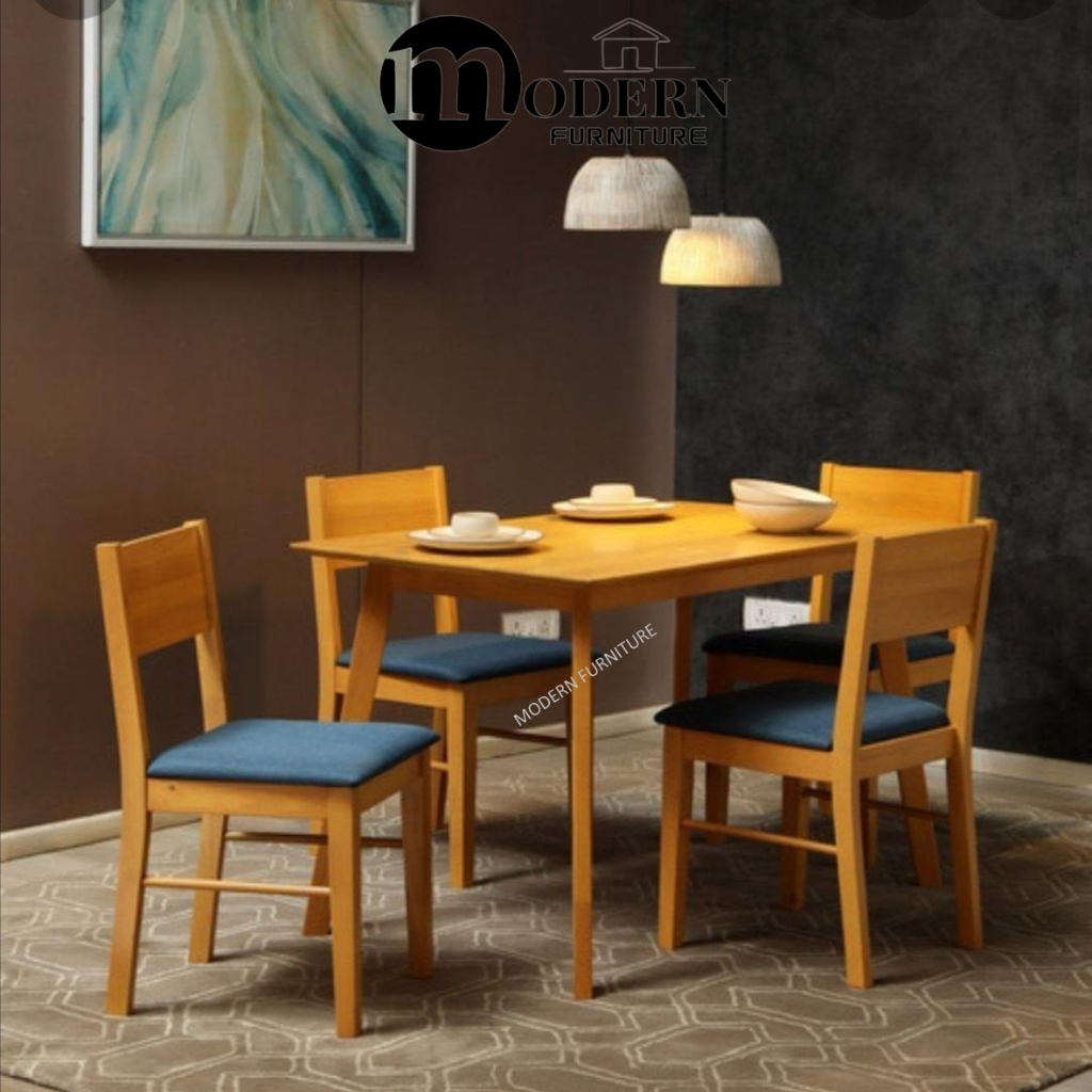 Dining Set (Solid Wood) - Meja Makan + Kerusi/Dining Table/Dining Chair ...