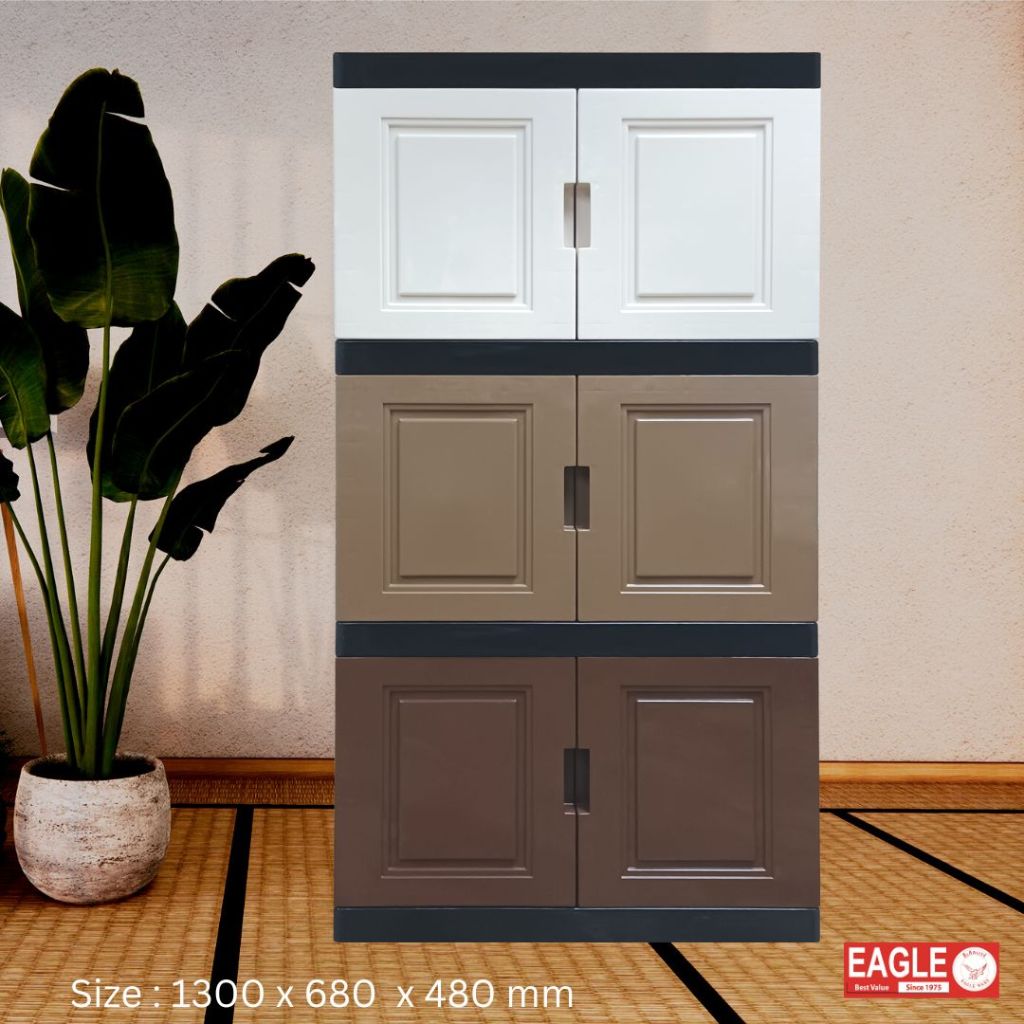 RumahAku {BESAR} Plastic Storage Cabinet/Wardrobe/Almari Baju/Almari ...