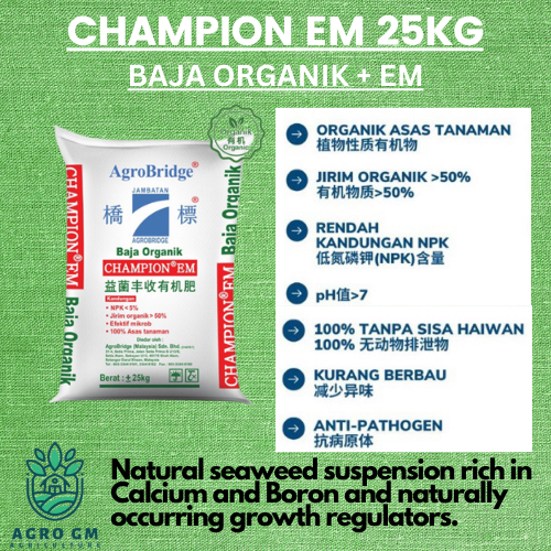 Baja Organik EM Champion EM 25kg pokok Durian Pokok buah | Shopee Malaysia
