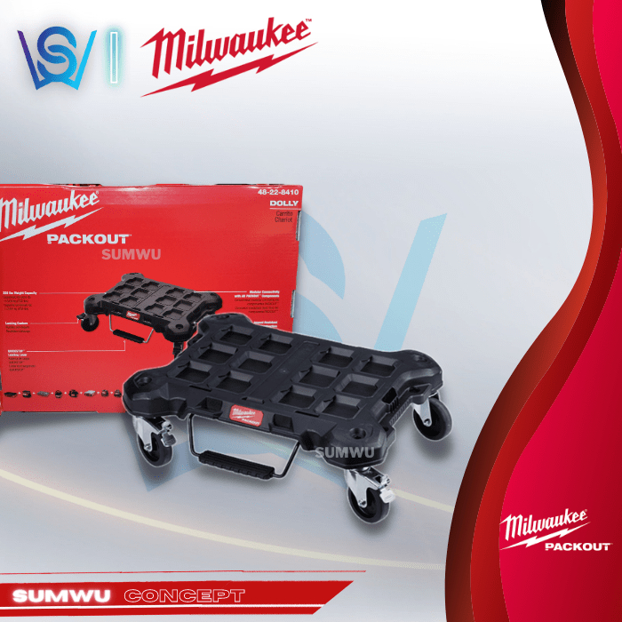 MILWAUKEE PACKOUT DOLLY FLAT TROLLEY [114KG CAPACITY] (48-22-8410 ...