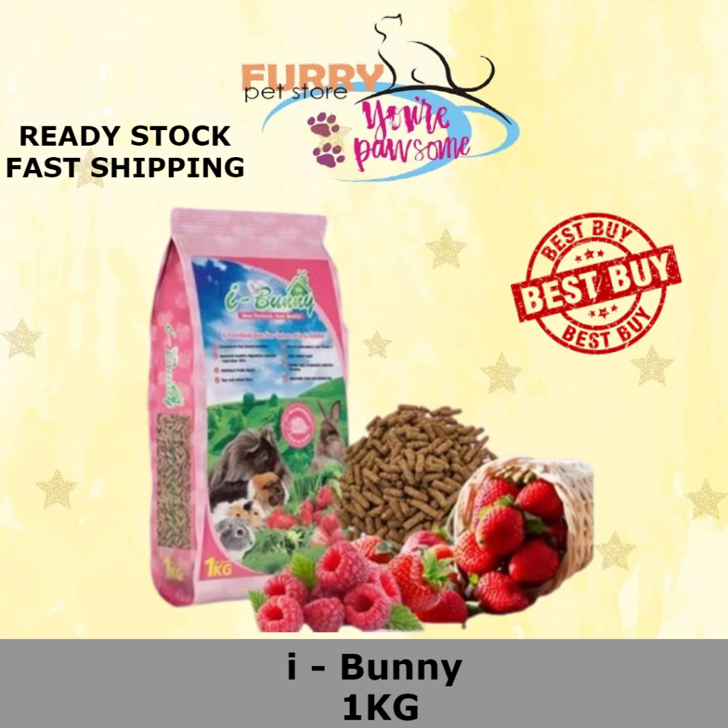 I-Bunny Rabbit Food 1KG (Strawberry Raspberry Flavour) | Shopee Malaysia