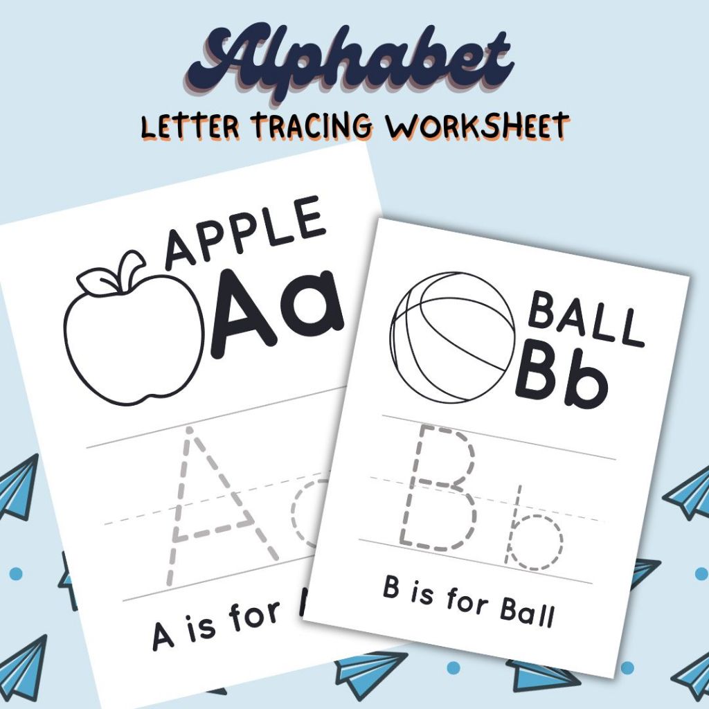 KIDS ACTIVITY PAGES - A5 SIZE 26 pages AZ Alphabet Letter Tracing ...