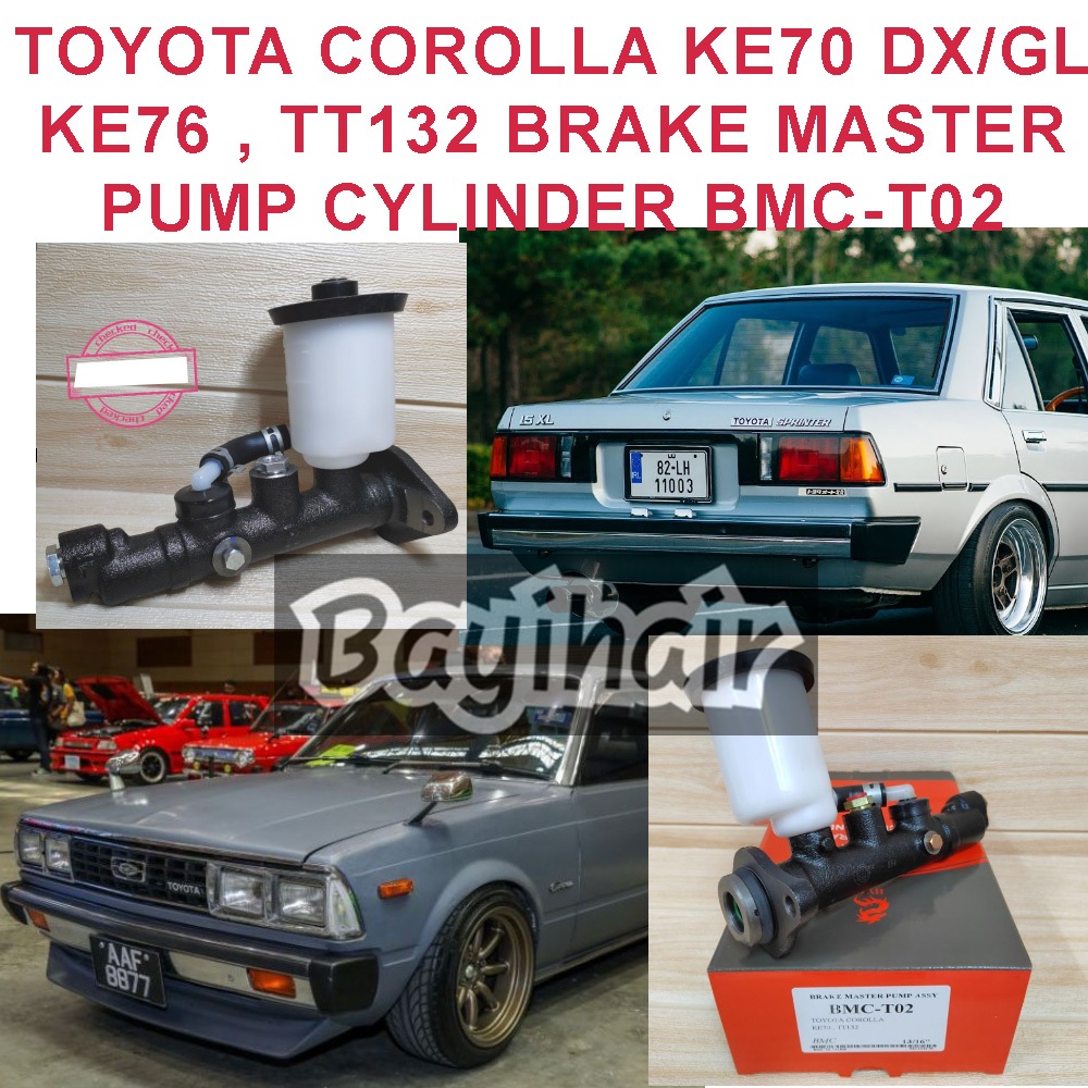 TOYOTA COROLLA KE70 DX/GL KE76 , TT132 BRAKE MASTER PUMP CYLINDER BMC ...