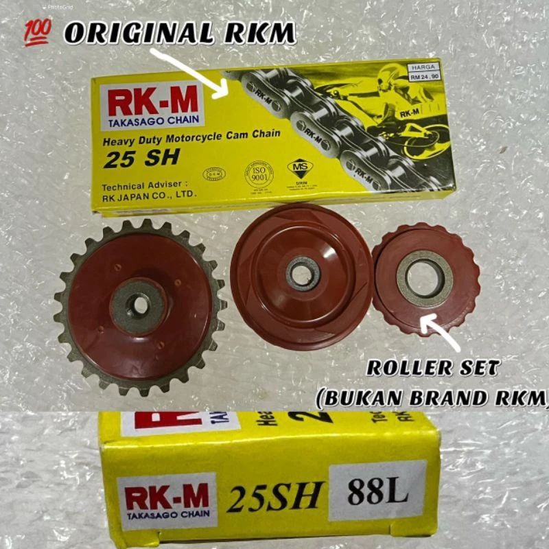 TIMING SET TIMING CHAIN TIMING ROLLER SET RK RANTAI EX5 DREAM WAVE100 ...