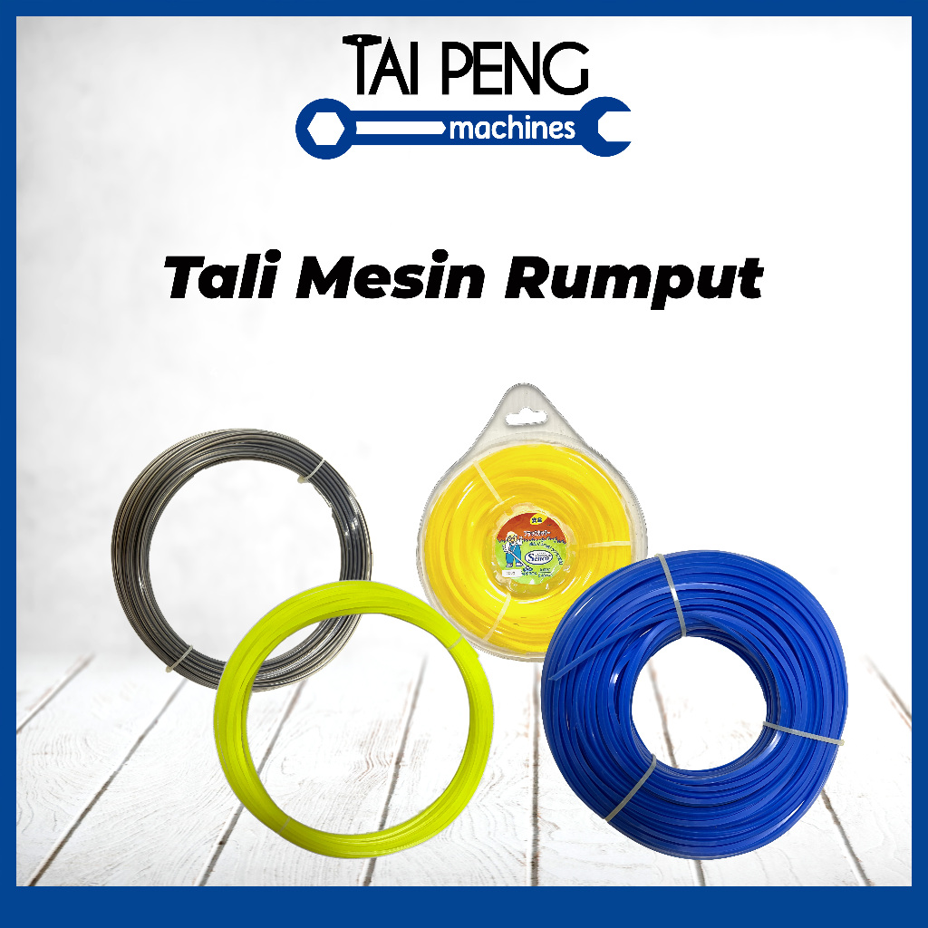 Tali Mesin Rumput Nylon Trimmer Line tali tangsi brush cutter grass ...