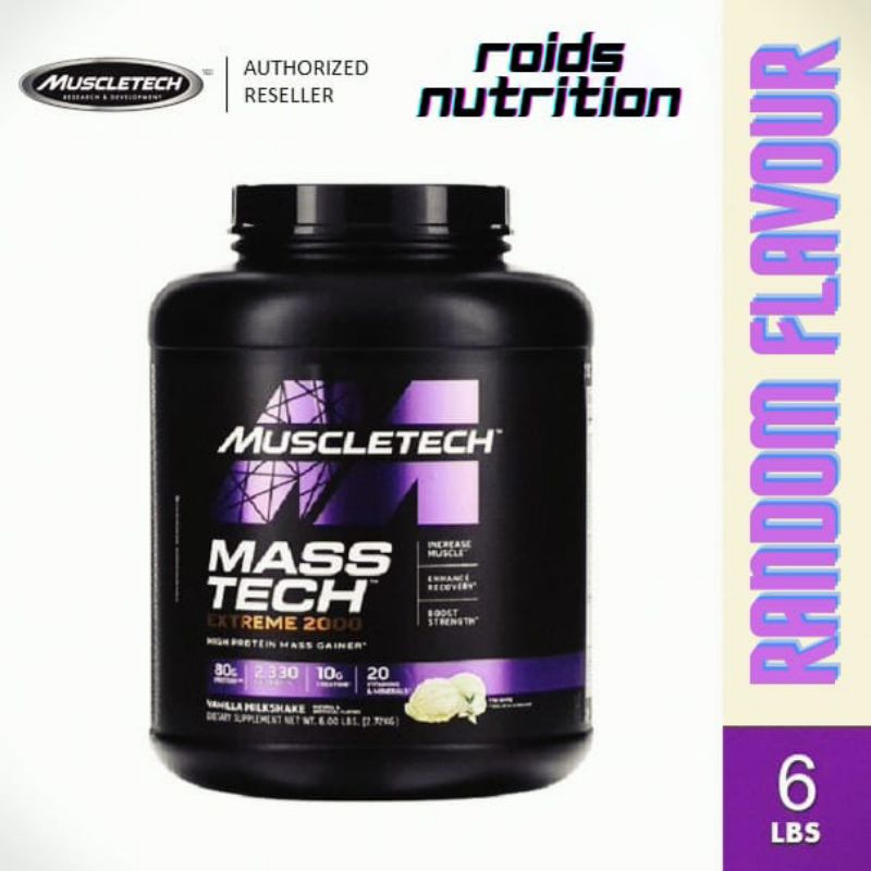 MUSCLETECH - Masstech Extreme 2000 6Lbs Mass Gainer (Random Flavour ...
