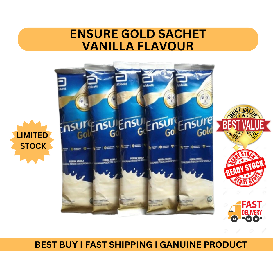 CLEARANCE SALES !!ENSURE GOLD VANILLA SACHET 60.6 GRAM @ RM5.99 ( EXP ...