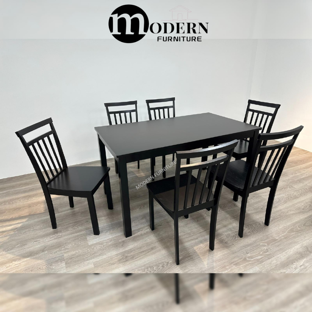 Dining Set (Solid Wood) -Meja Makan + Kerusi / Dining Table / Dining Chair / Meja Makan Set ...