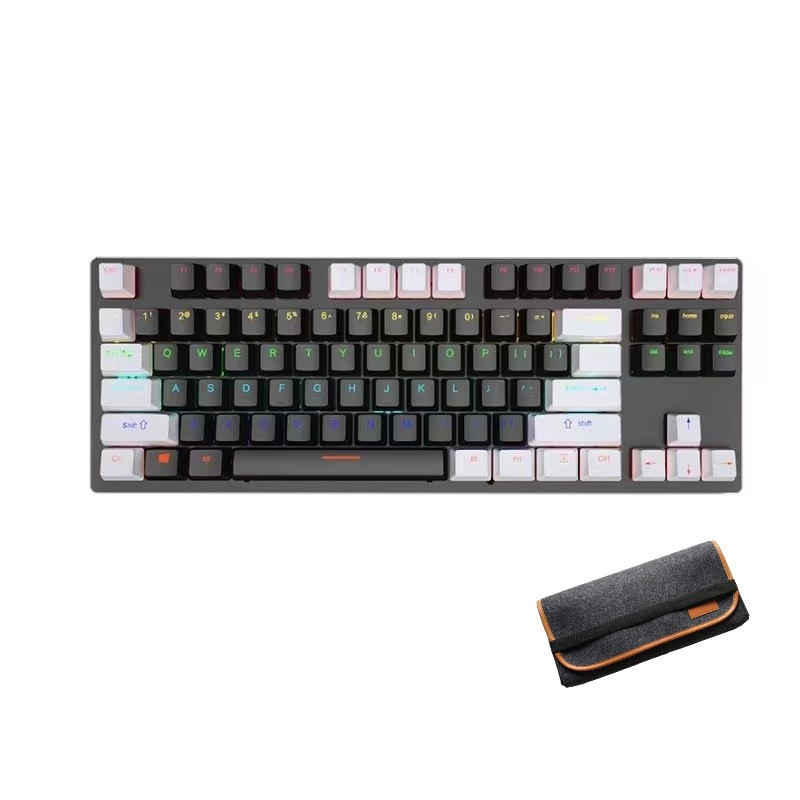87 Keys Real Mechanical Keyboard Leaven K550 TKL 80% Gaming Keyboard ...
