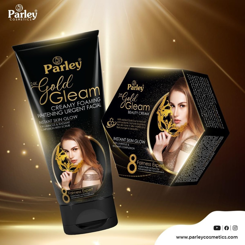 Parley 24k Gold Gleam Facewash with cream combo | Shopee Malaysia