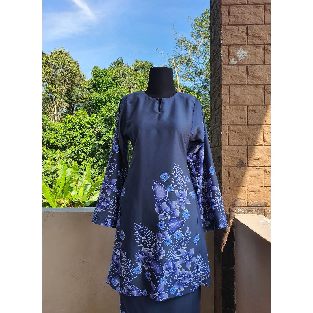 Baju Kurung Batik Malaysia Kurung Corak Bunga Batik Kurung Pahang ...