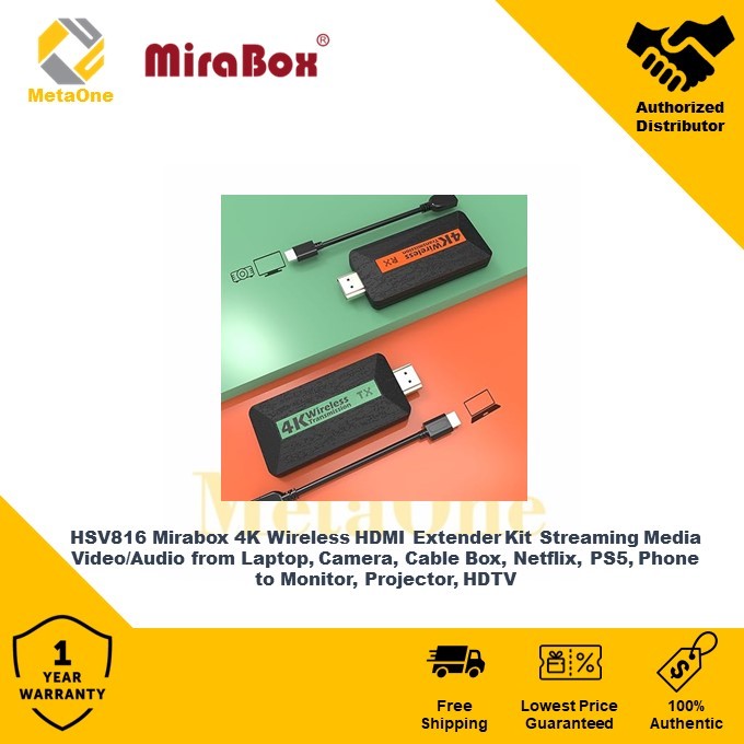 MiraBox HSV816 Wireless HDMI Transmitter and Receiver 4K | Shopee Malaysia