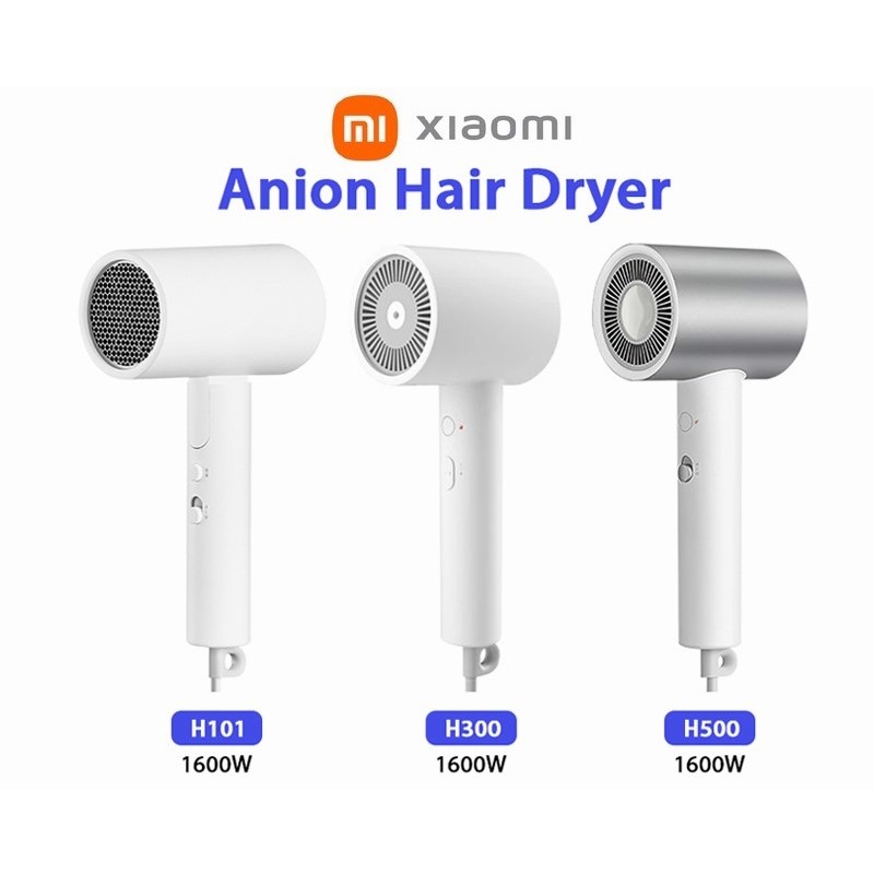 XIAOMI Ionic Hair Dryer Negative Ion Anion Portable H100/H300/H500 (1800W) Smart Temperature ...