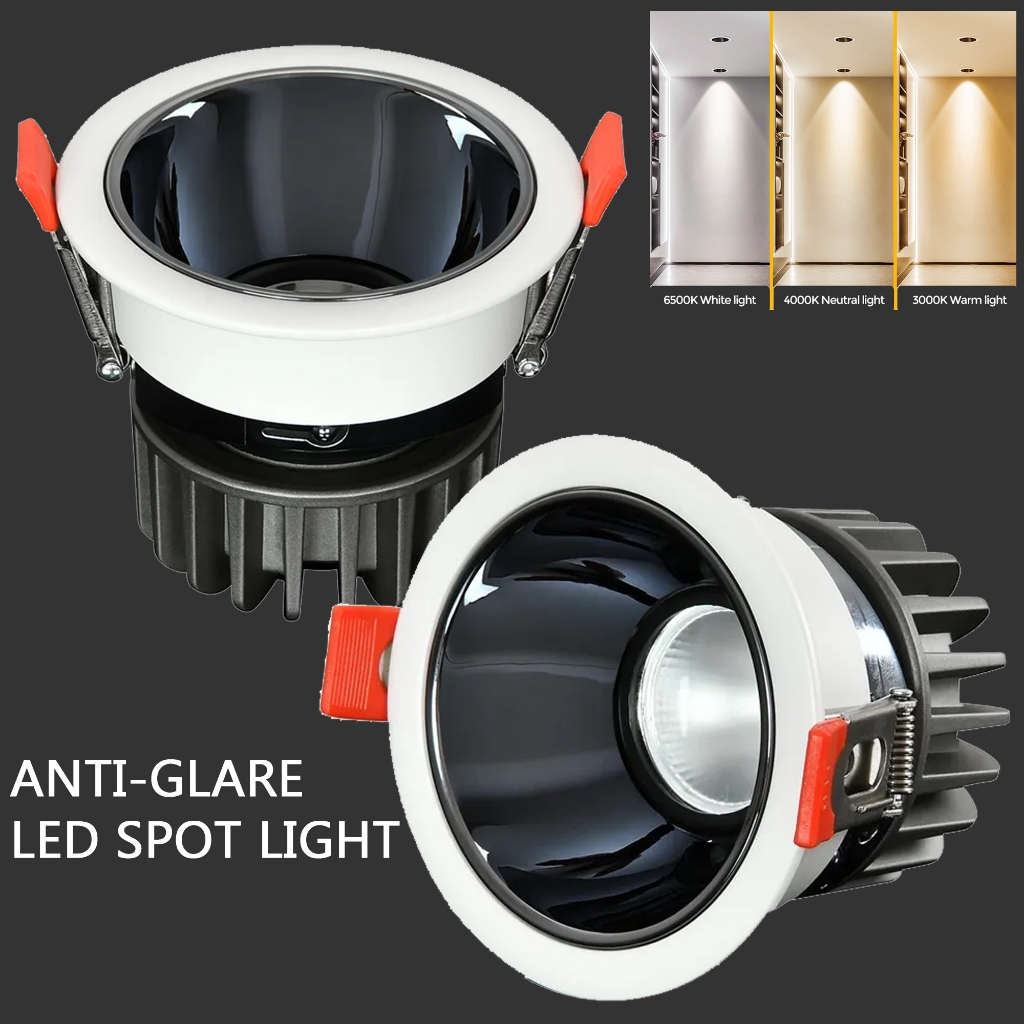 3H Lampu Siling Downlight LED BT-1750 12W 3-Inci Anti-Glare Eyeball ...