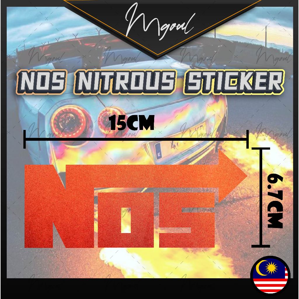 (Ready Stock) Nos Nitrous Car Sticker Aksesori Kereta Stickers PERODUA ...