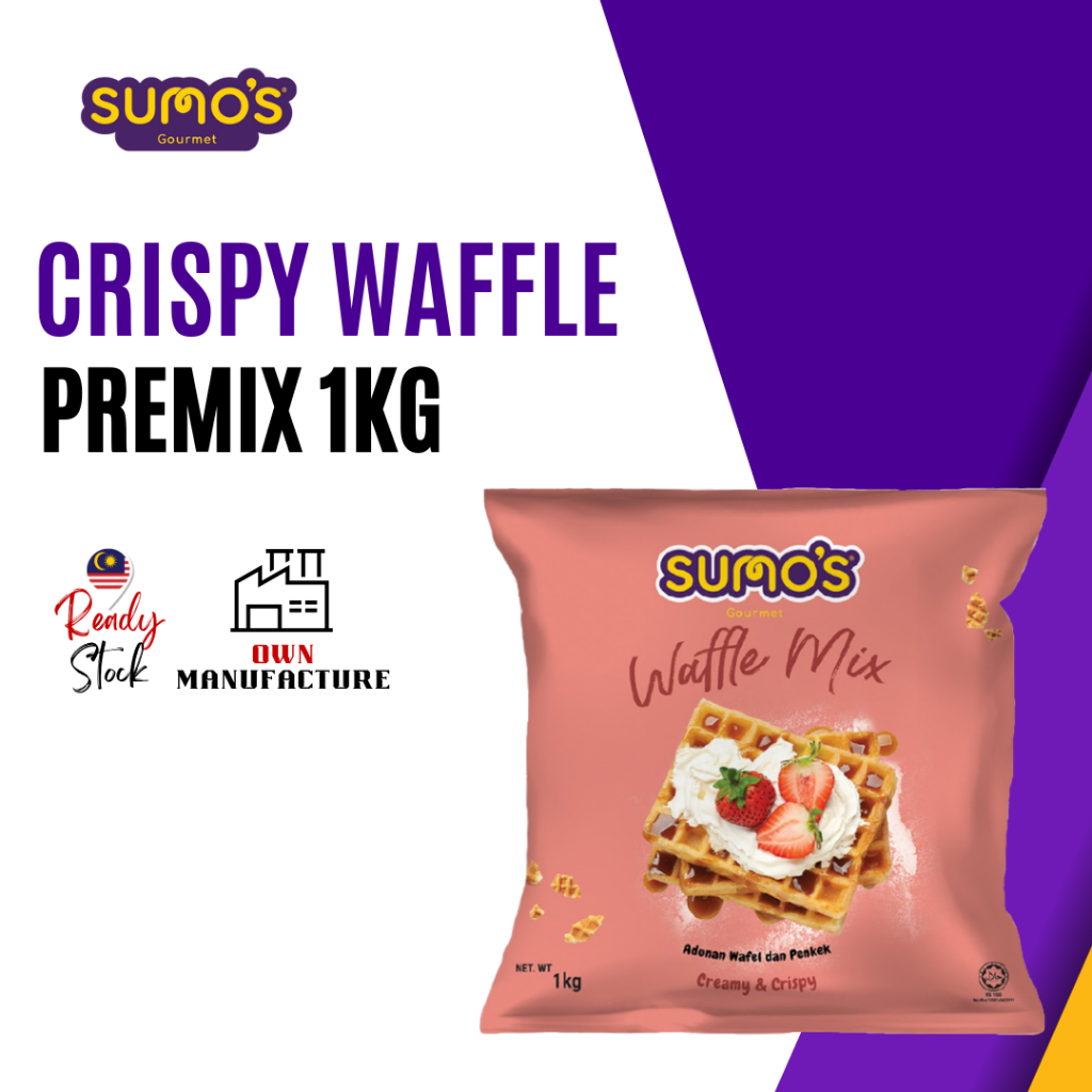 Sumo's Crispy Waffle Premix Flour 1kg pack Halal | Shopee Malaysia