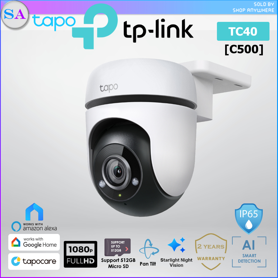 TP-Link Tapo TC40 - [C500] CCTV Pan Tilt AI Outdoor Home WiFi Network ...