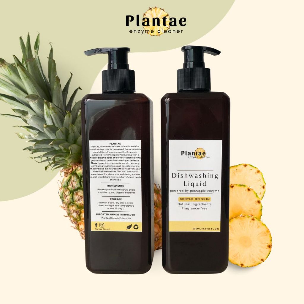 PLANTAE ENZYME CLEANER Pineapple Enzyme Dishwashing Liquid 500mL (16.9 ...