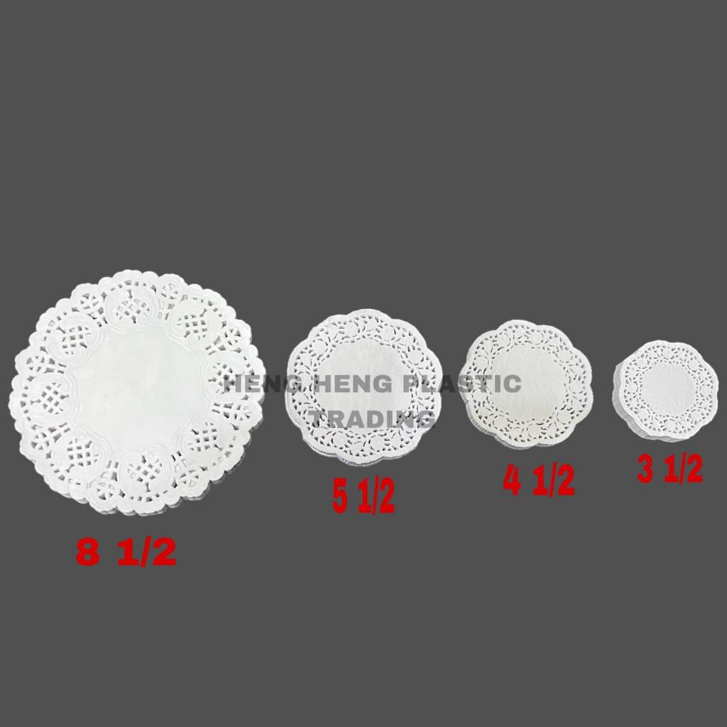 (Ready Stock) 200PCS White Doyleys Paper / Dolly Paper / Doily Paper (3 ...