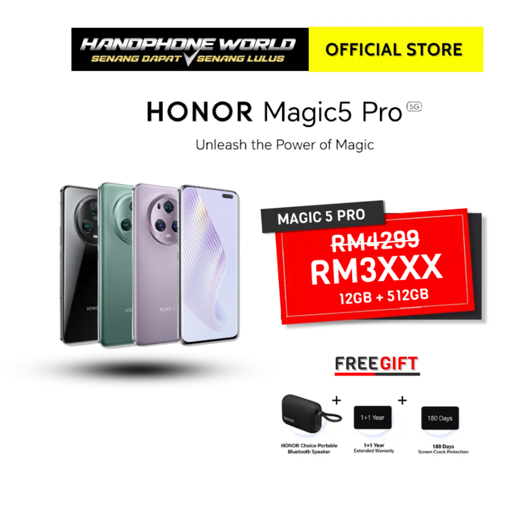 HONOR MAGIC 5 PRO (12GB+512GB) | HONOR MAGIC 5 (12GB+256)| SNAPDRAGON 8 ...