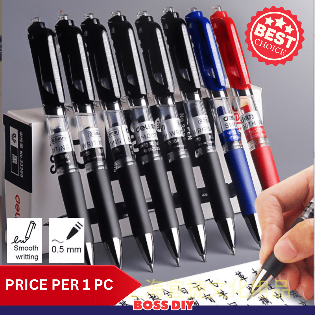 Retractable Ball Pen Fountain Pen Bullet Tip Blue/ Red/ Black | Shopee ...