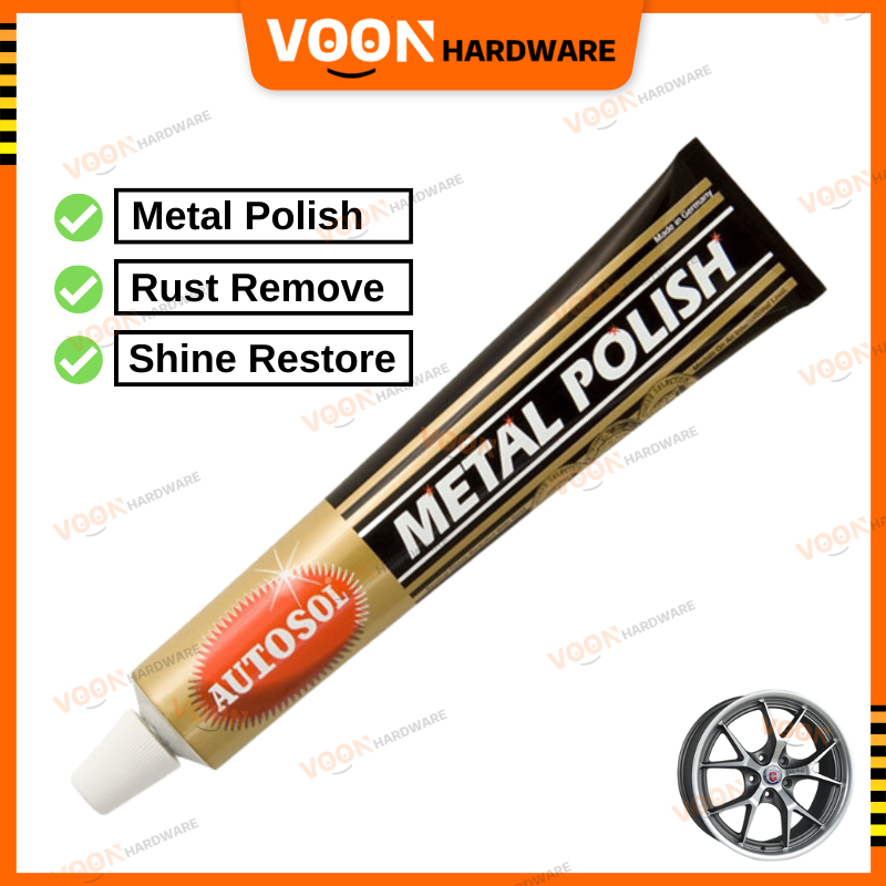 VOON Autosol Metal Polish 75ml Rust Scratches Remover Cleaner Chrome ...