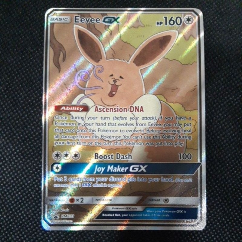 Pokemon Card TCG : Eevee GX SM233 (Promo Full Art) 100% Original ...