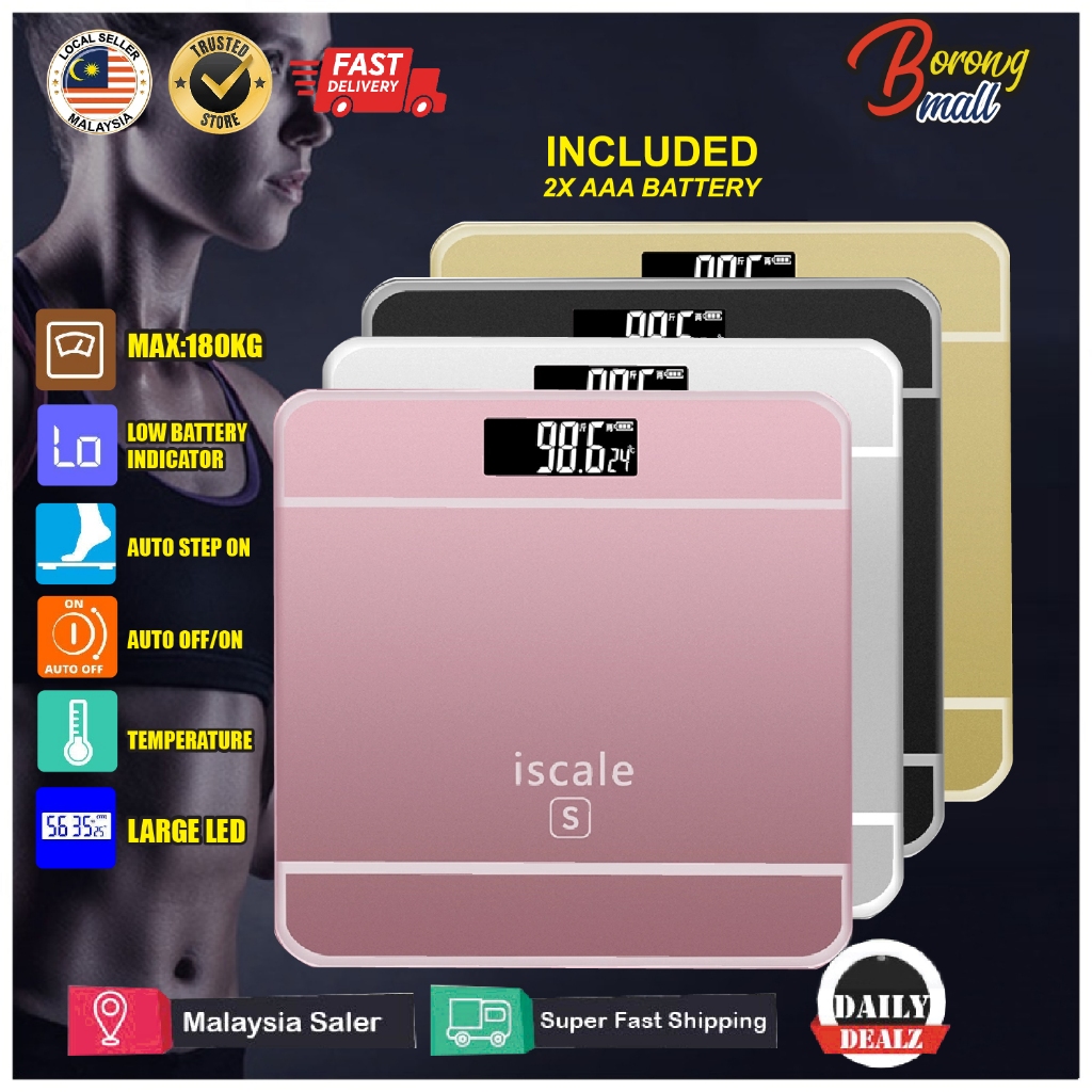 Max 180kg I Scale S LED Digital Body Weight Scale High Accurancy ...