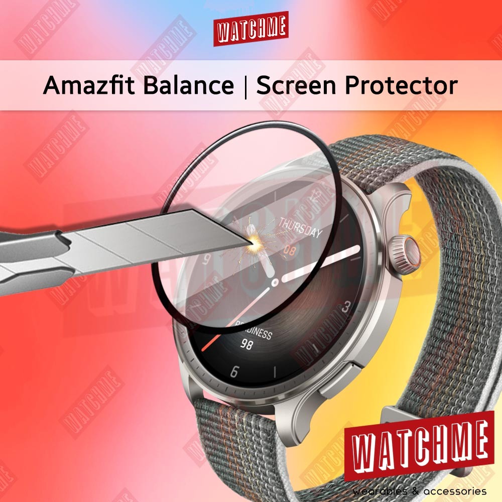 Amazfit Balance Smart Watch Screen Protector, 3D Full Cover PMMA, TPU ...
