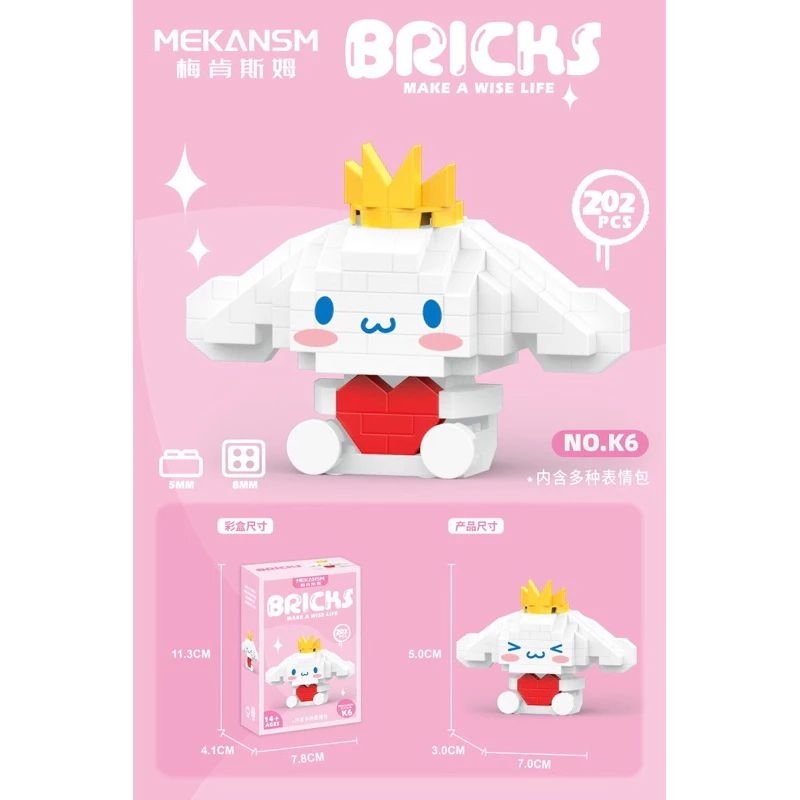 Sanrio Building Block Mini Cartoon DIY Character Model Nano 3D Block ...