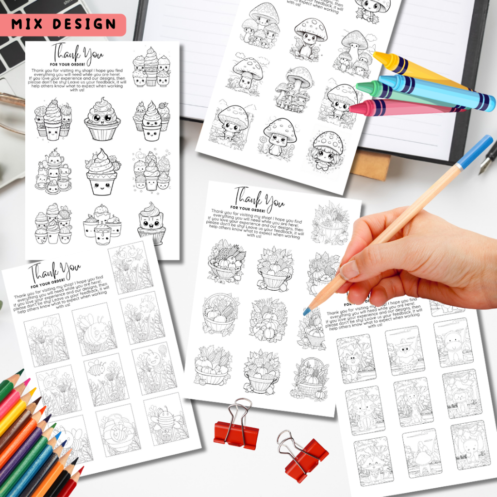 Mix Design | Coloring Page | 50 pages 120gsm paper | 80gsm | A5 size ...