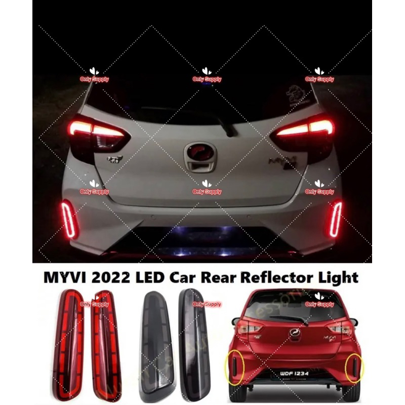 Perodua Myvi Gen3 G3 2018-2022 LED Car Rear Bumper Reflector Light ...